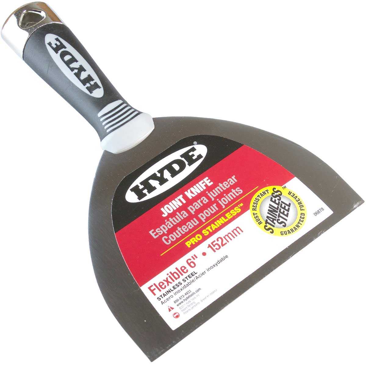 HYDE 06878 6" Flexible Pro Stainless Drywall Putty Knife