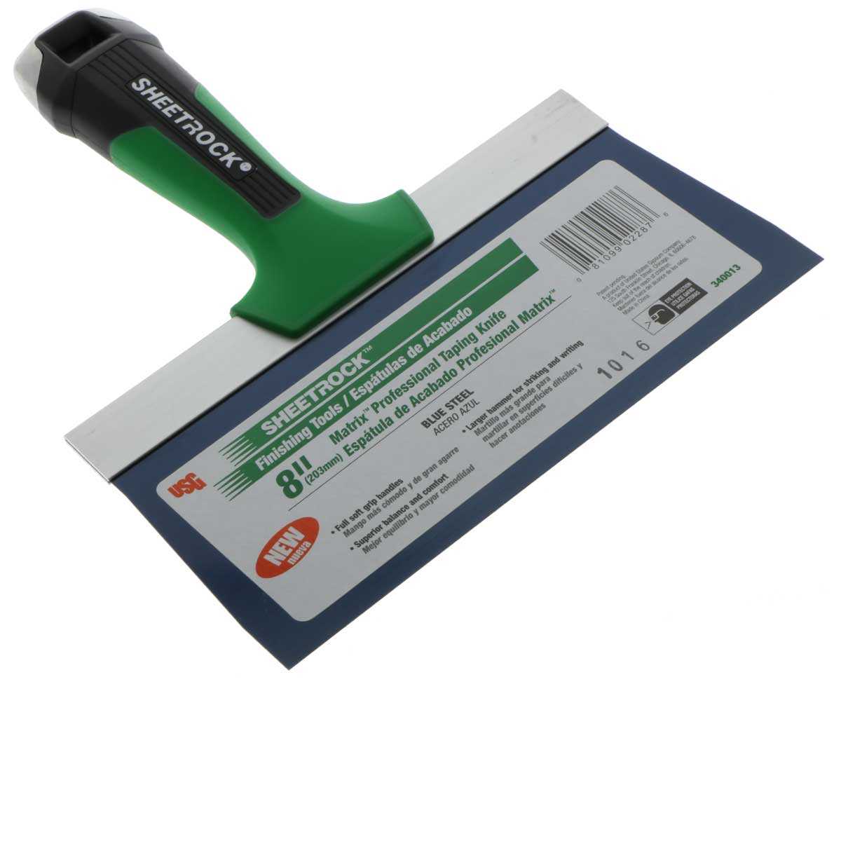 Sheetrock 8" Matrix Handle Blue Steel Drywall Taping Knife 340013