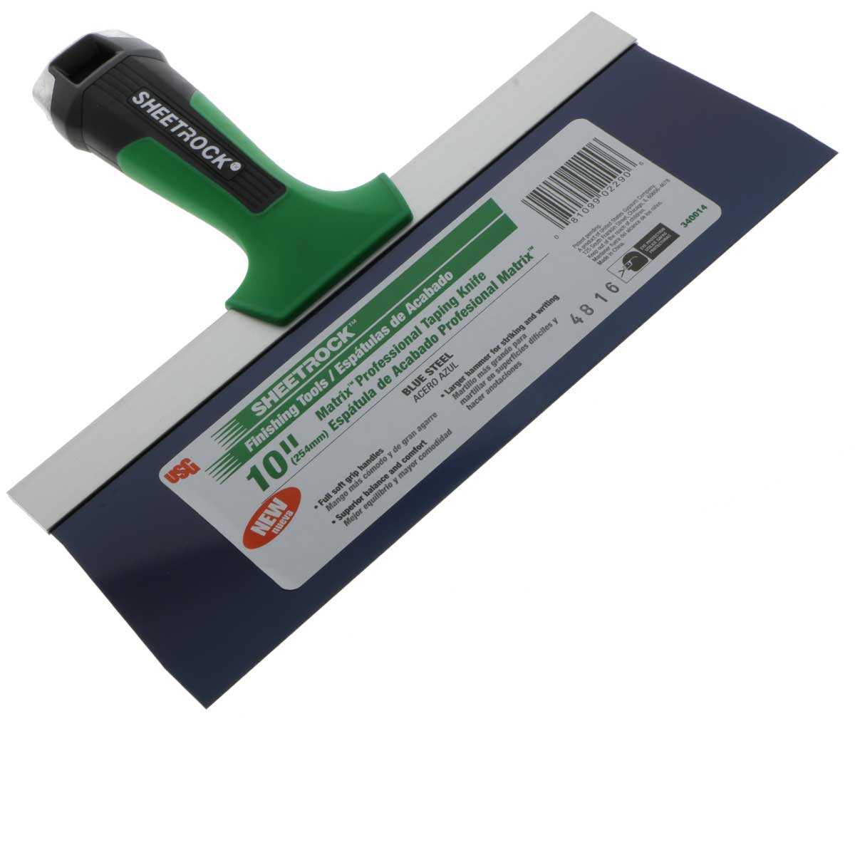 Sheetrock 10" Matrix Handle Blue Steel Drywall Taping Knife 340014 ...