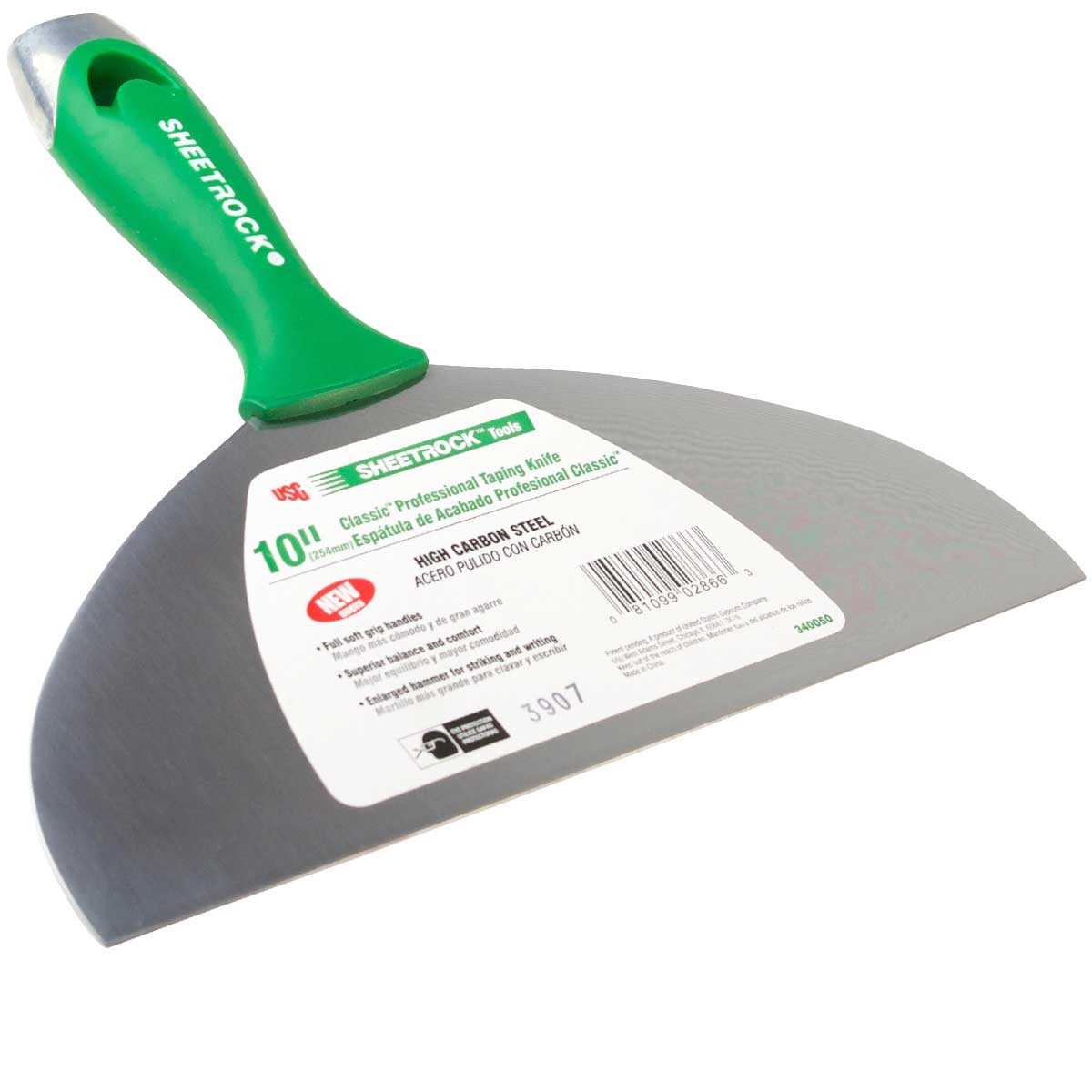 USG Sheetrock 10" Classic Polished Carbon Steel Drywall Putty Knife
