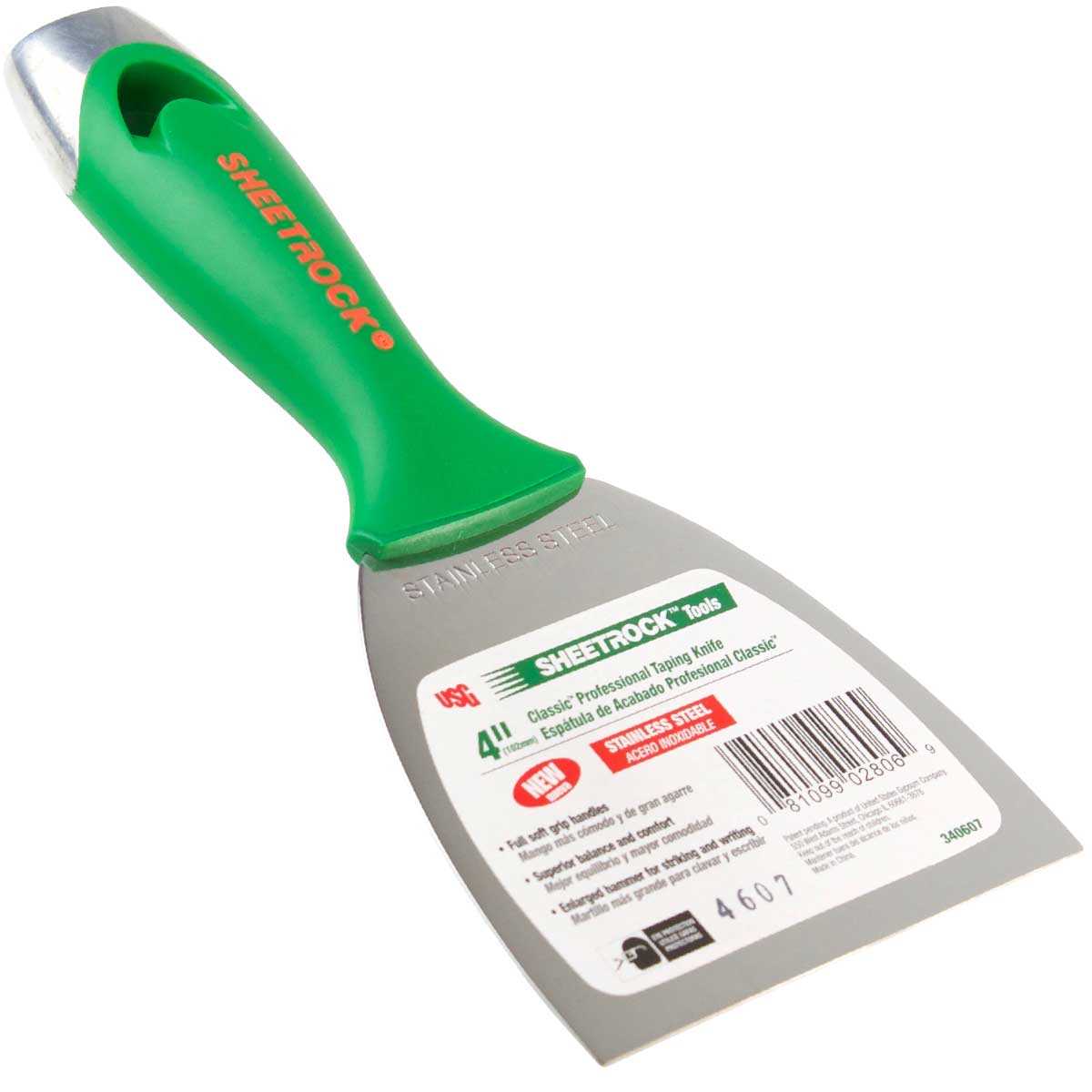 USG Sheetrock 4" Classic Stainless Steel Drywall Putty Knife