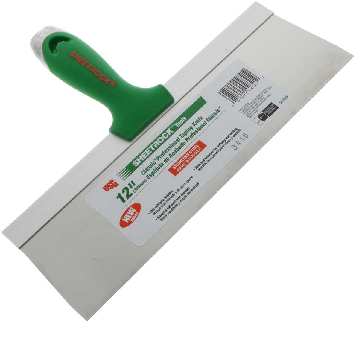 Sheetrock 12" Classic Handle Stainless Steel Drywall Taping Knife 340605