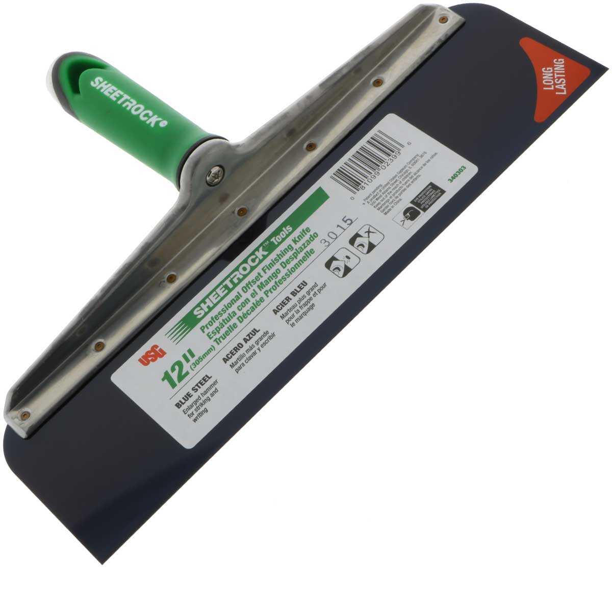 Sheetrock 12" Offset Blue Steel Blade Drywall Taping Knife