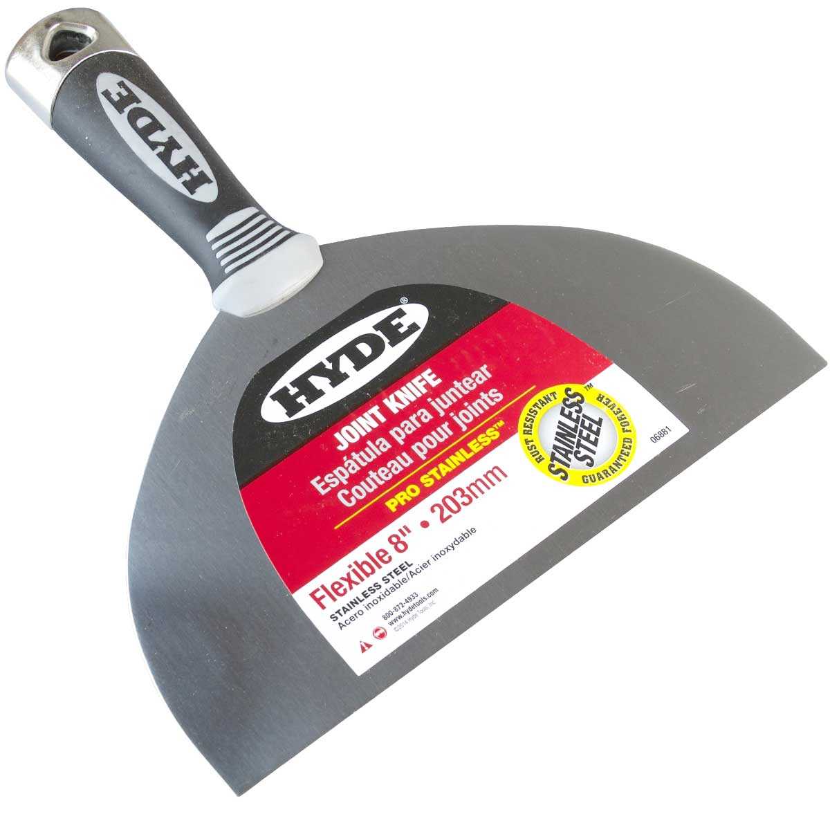 HYDE 06881 8" Flexible Pro Stainless Drywall Putty Knife