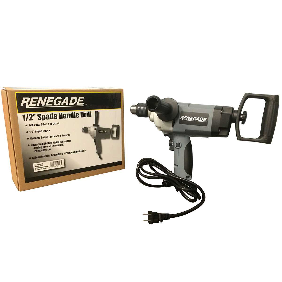 Renegade 1/2" Spade Mud Mixing Drill RGDSHD12