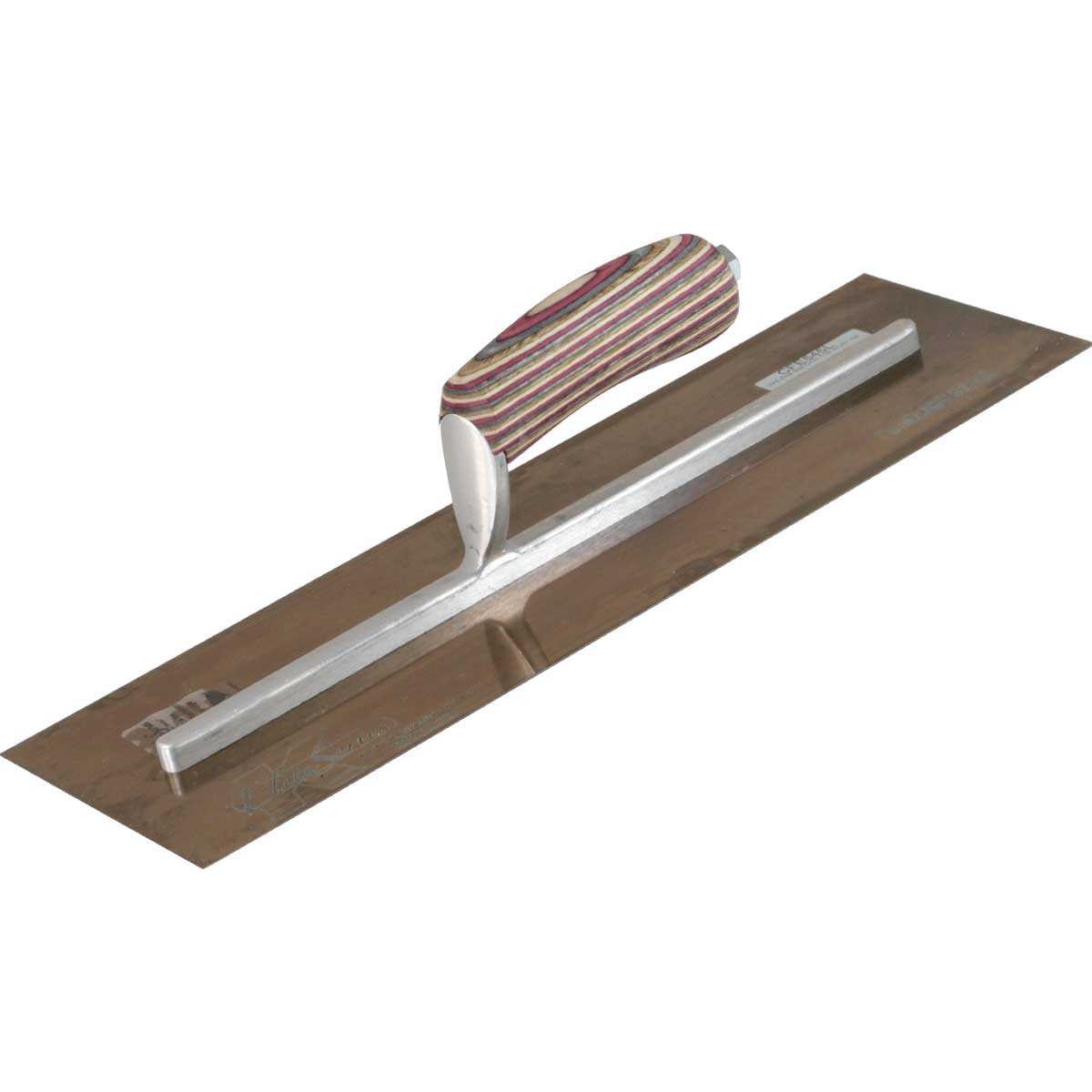 Kraft Elite Series Golden Stainless Steel Trowel with Wood Handle 16" x ...