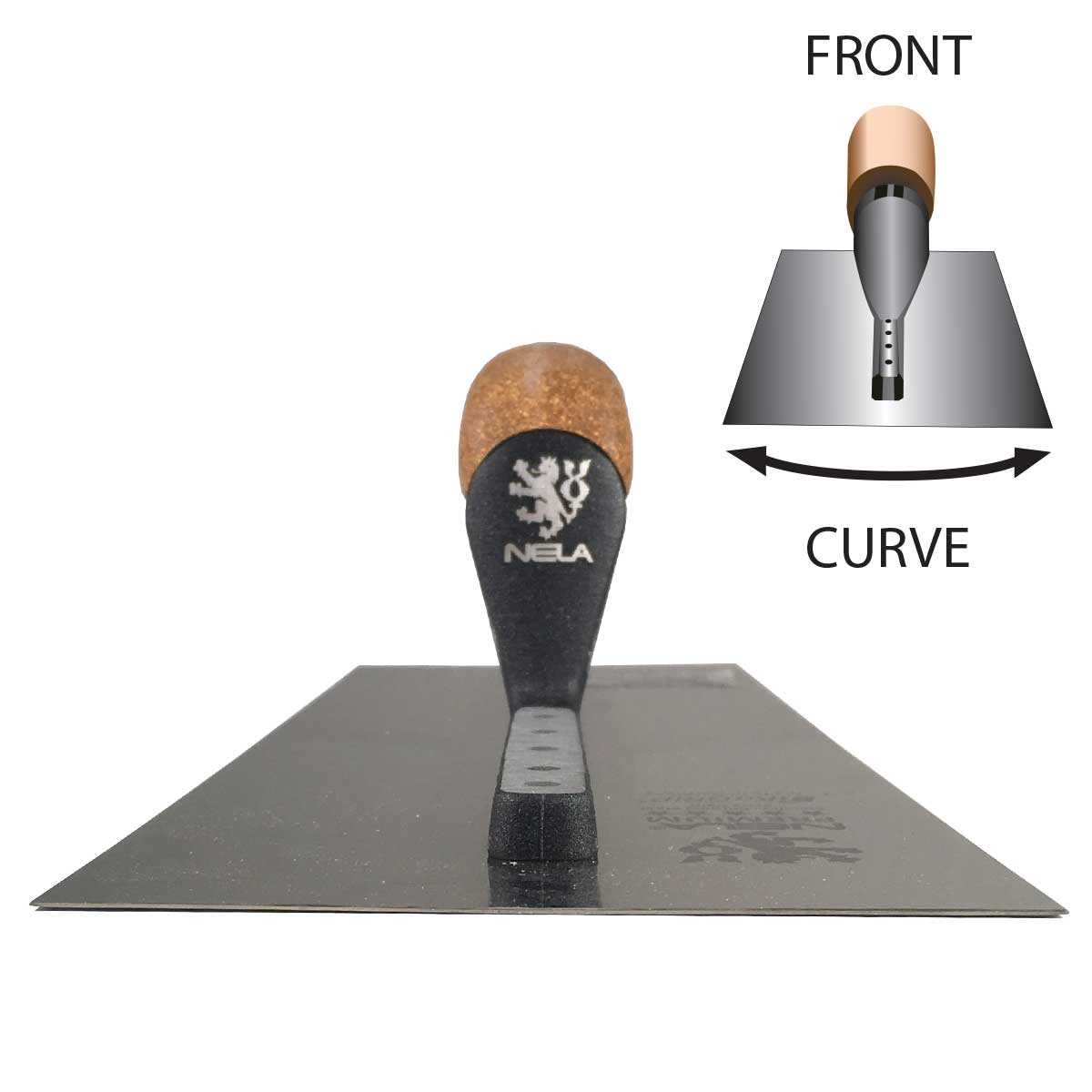 Nela 12" x 4.3" Superflex Wood Handle Stainless Steel Finishing Trowel