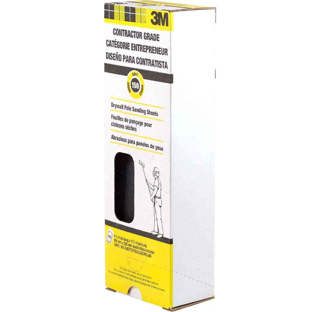 3M 150 Grit Sanding Sheets 4-3/16" x 11-1/4" 100/Pack