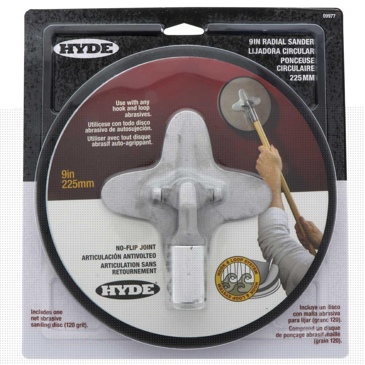 Hyde 9" Radial No-Flip Sander Head | All-Wall.com