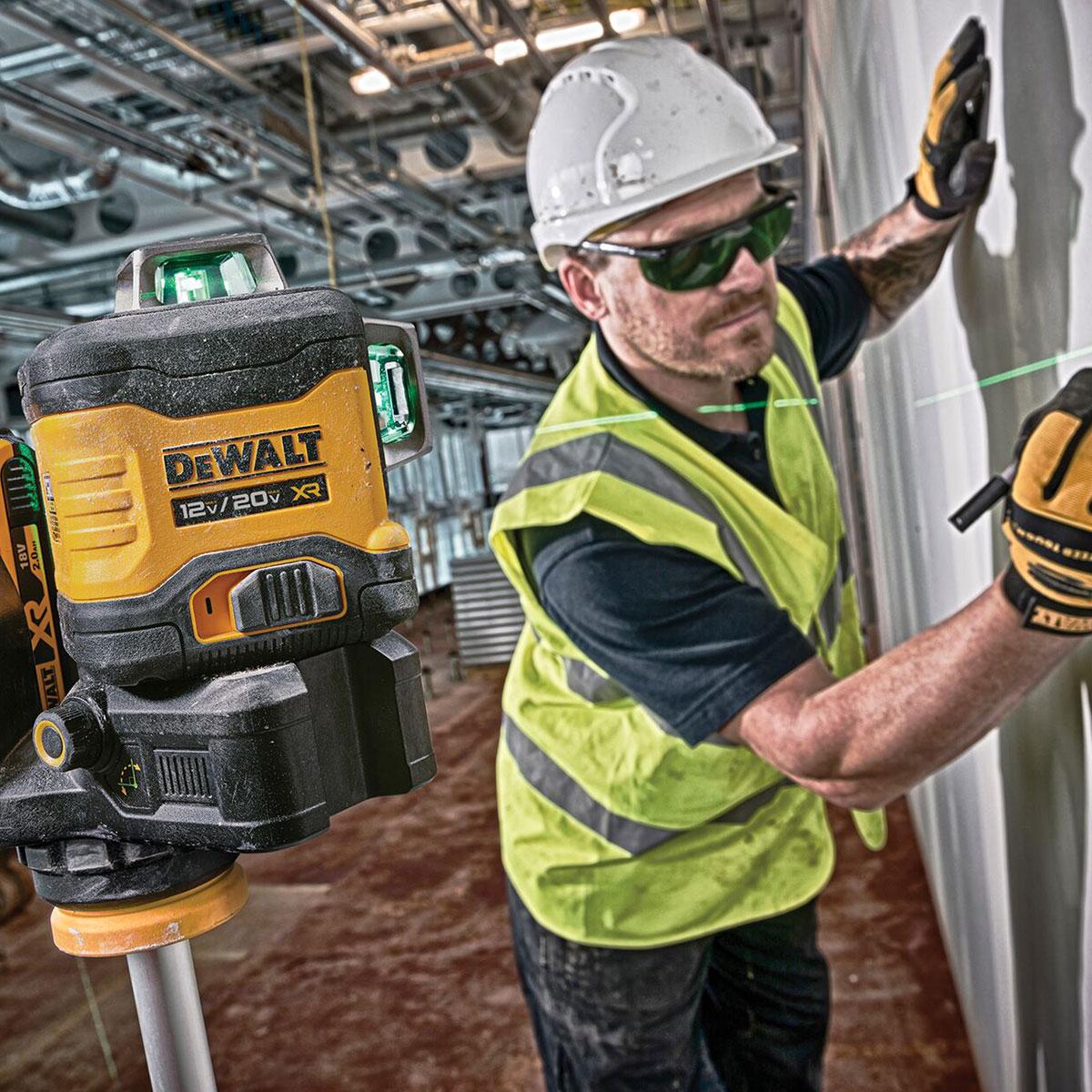 DeWalt 20V MAX XR® 3 x 360 Green Laser DCLE34030G | All-Wall.com