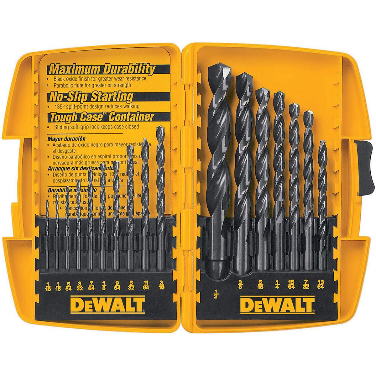 DeWalt 17pc Black Oxide Drill Bit Set DW1167