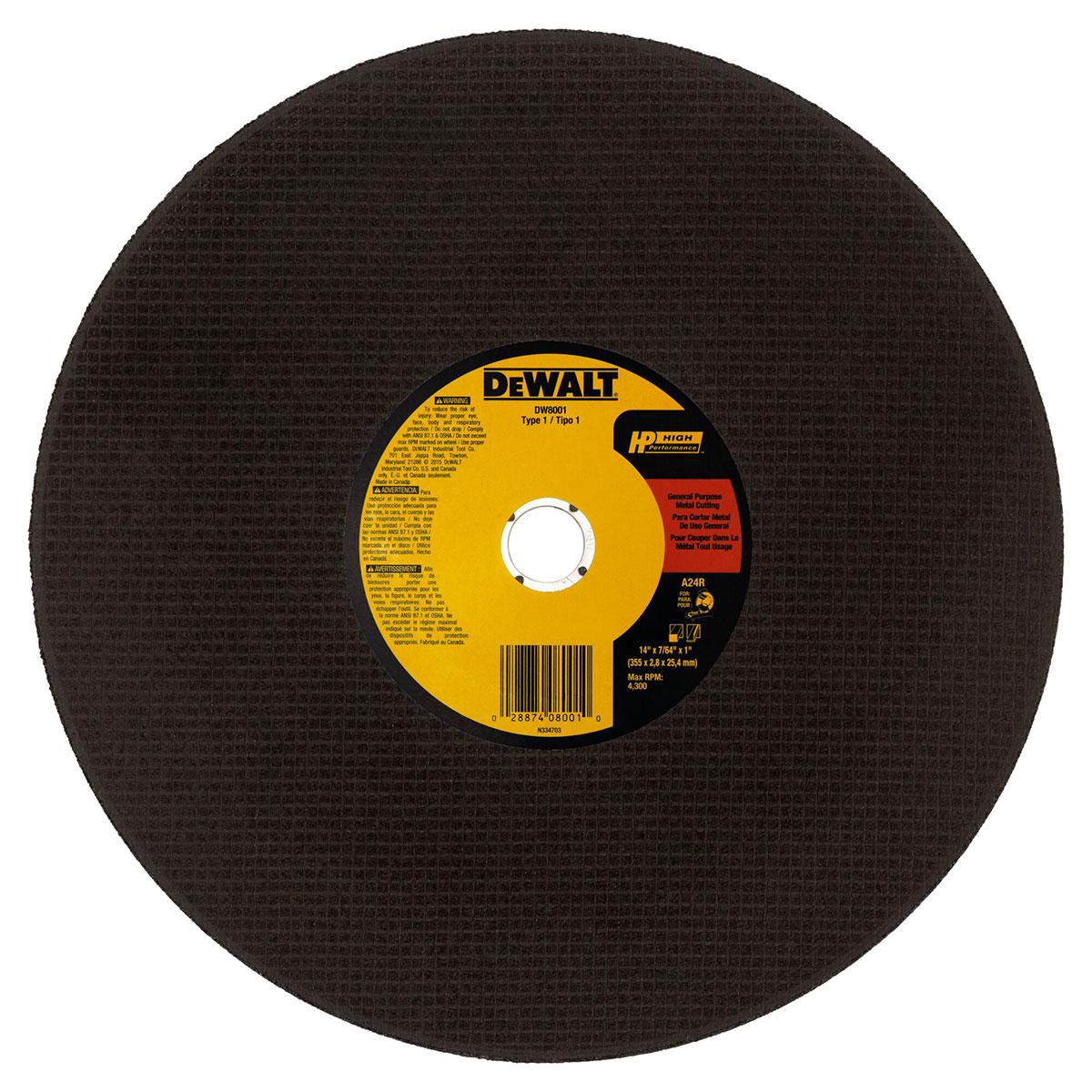 DeWalt General Purpose Chop Saw Wheel DW8001