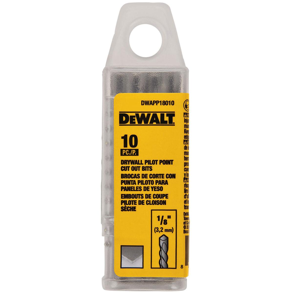 DeWalt Pilot Point® Tip Cut-Out Bit 10pk DWAPP18010 | All-Wall.com