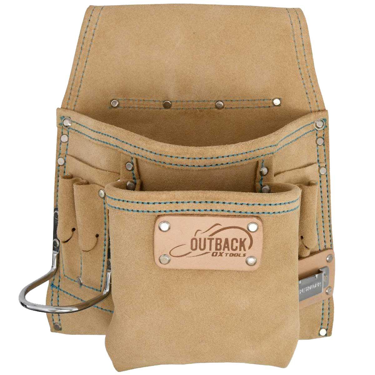 OX Trade Series 8 Pocket Fastener Pouch - Suede Leather