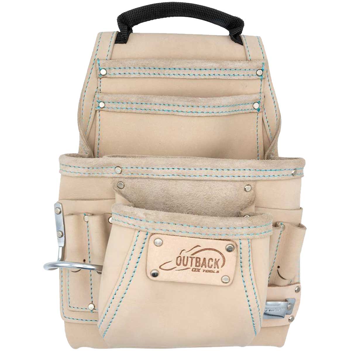 OX Pro Series 11 Pocket Tool Pouch - White Leather | All-Wall.com