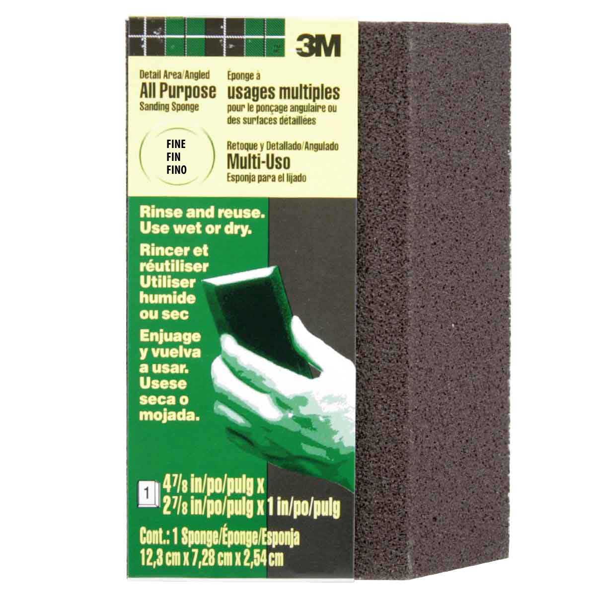 3M CP040NA Angled Drywall Sanding Sponge Fine Grit