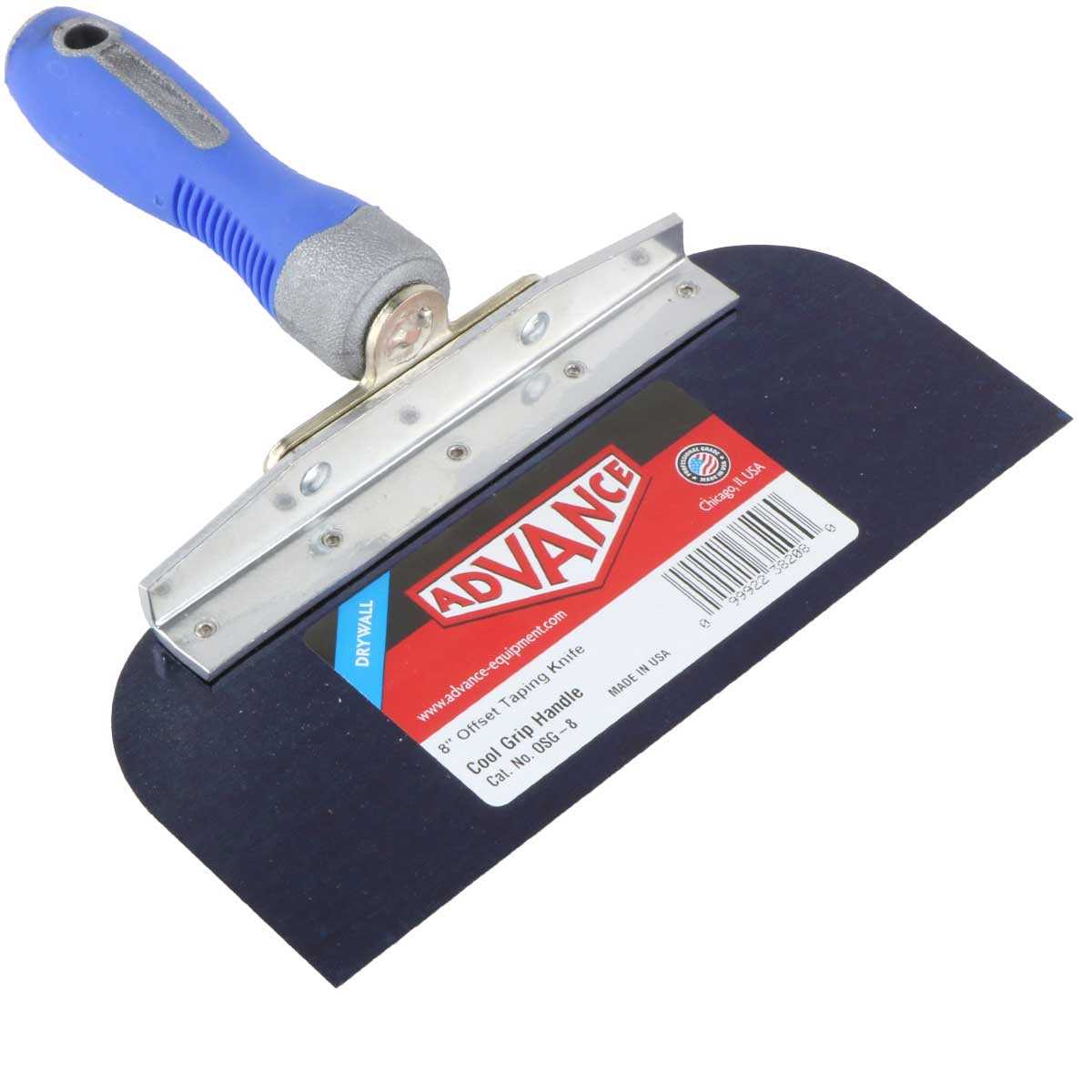 Advance 8" Blue Steel Offset Drywall Taping Knife model OS-8 | All-Wall.com