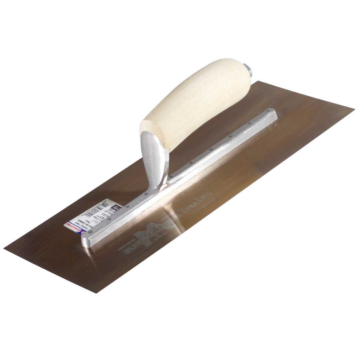 Marshalltown 13"x5" Golden Stainless Trowel - Wood Handle 12150