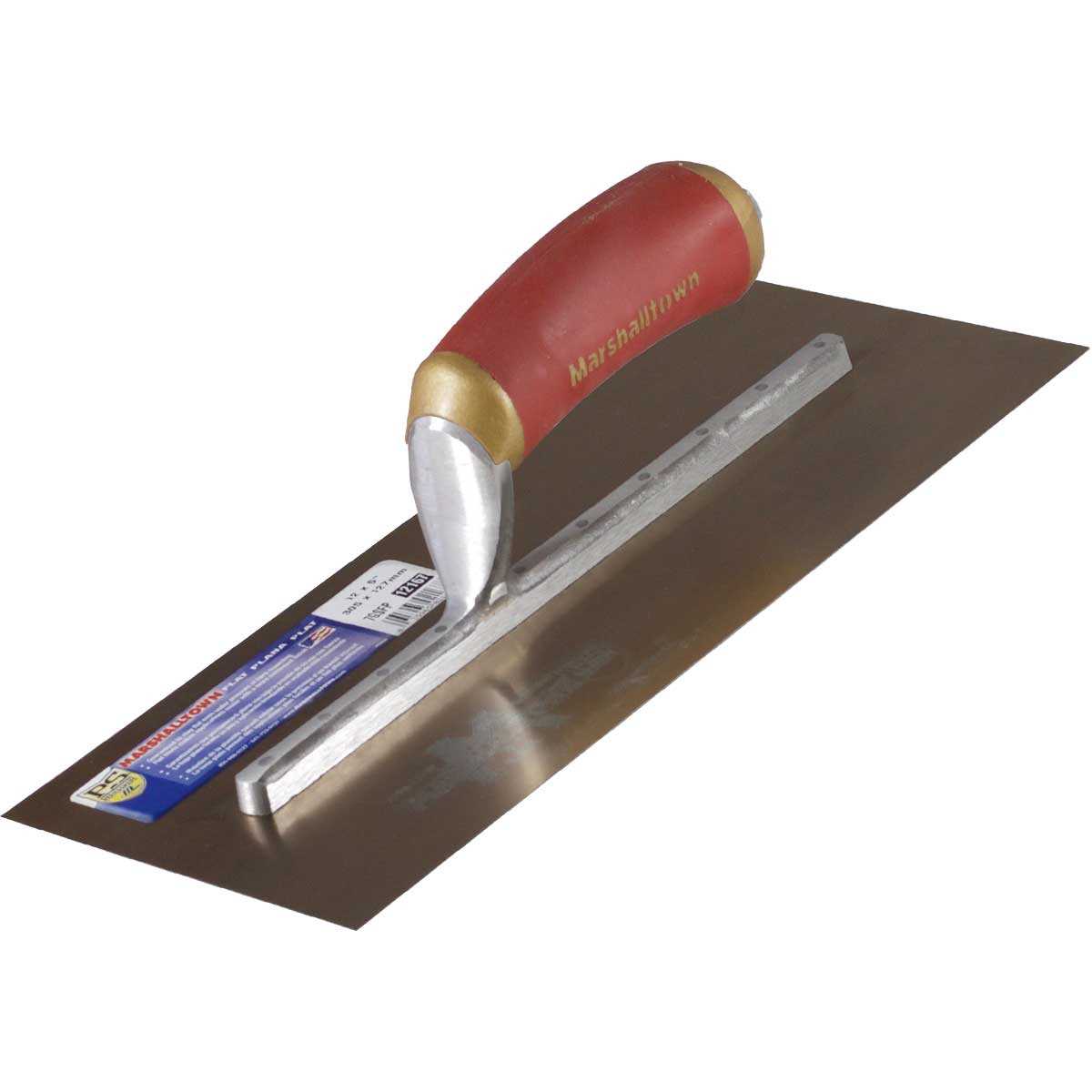Marshalltown 12" X 5" Permashape Golden Stainless Steel Trowel w ...