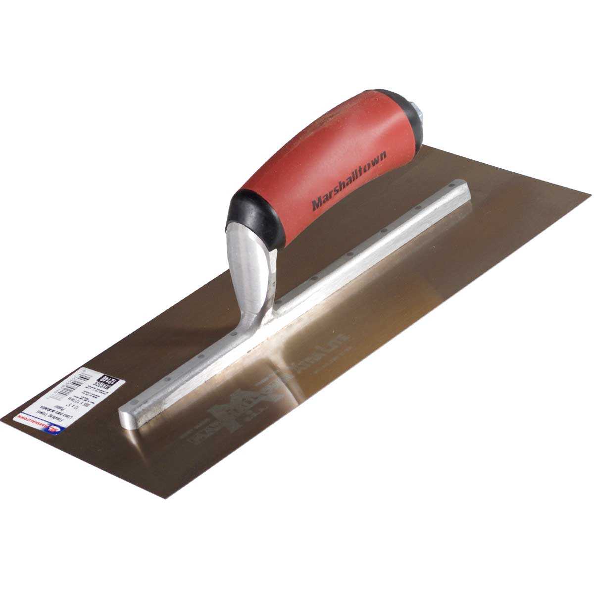 Marshalltown 12"x5" Golden Stainless Trowel - Durasoft Handle 13446 ...