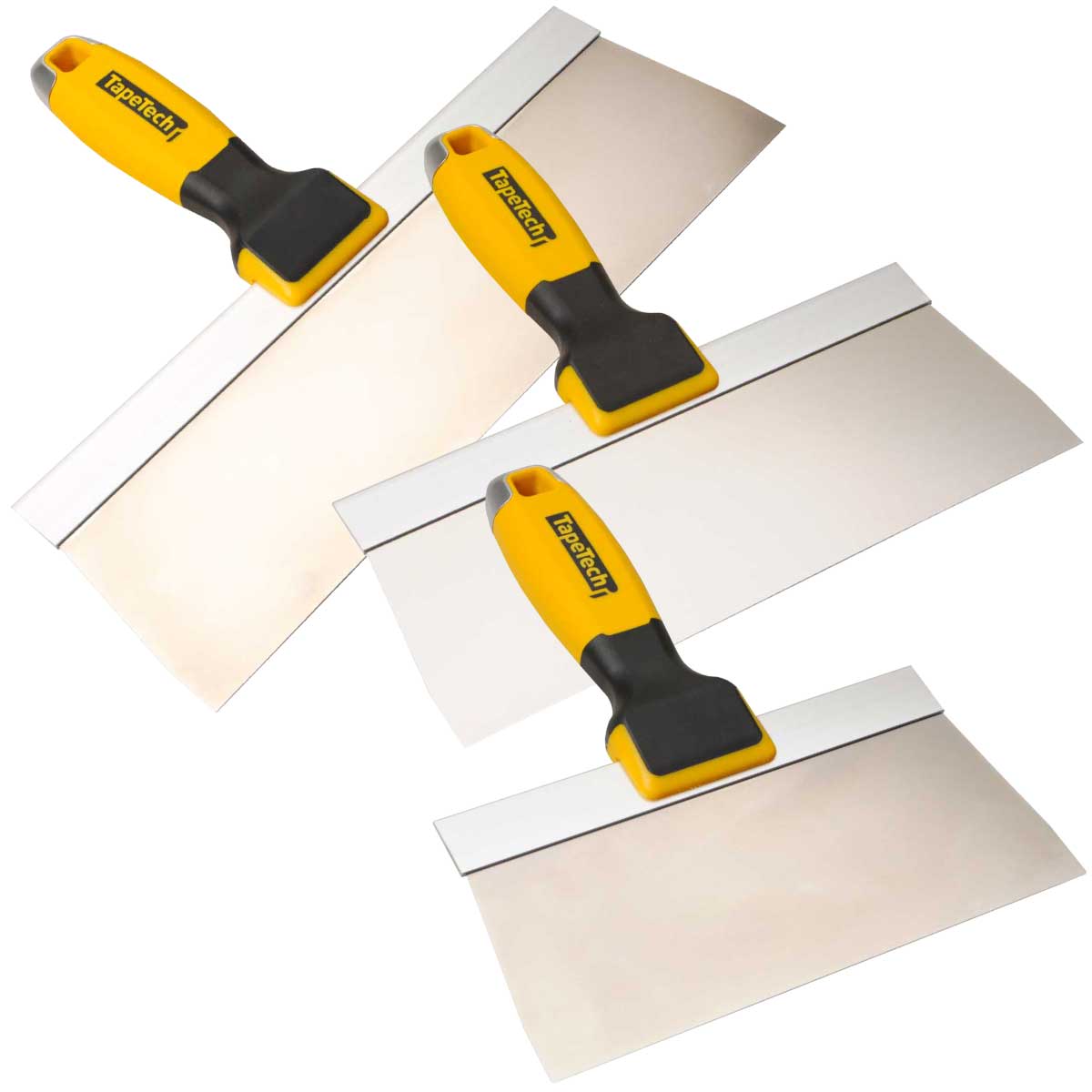 TapeTech Stainless Steel 8", 10", and 12" Taping Knife Set
