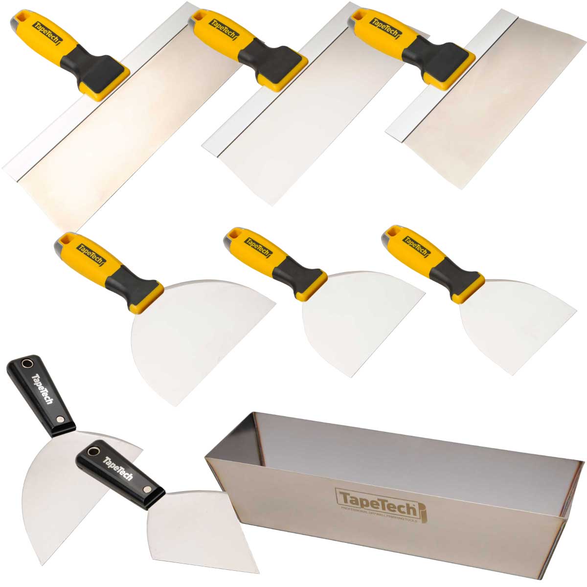 TapeTech Pro Stainless Steel Taping/Joint Knife Hand Tool Set