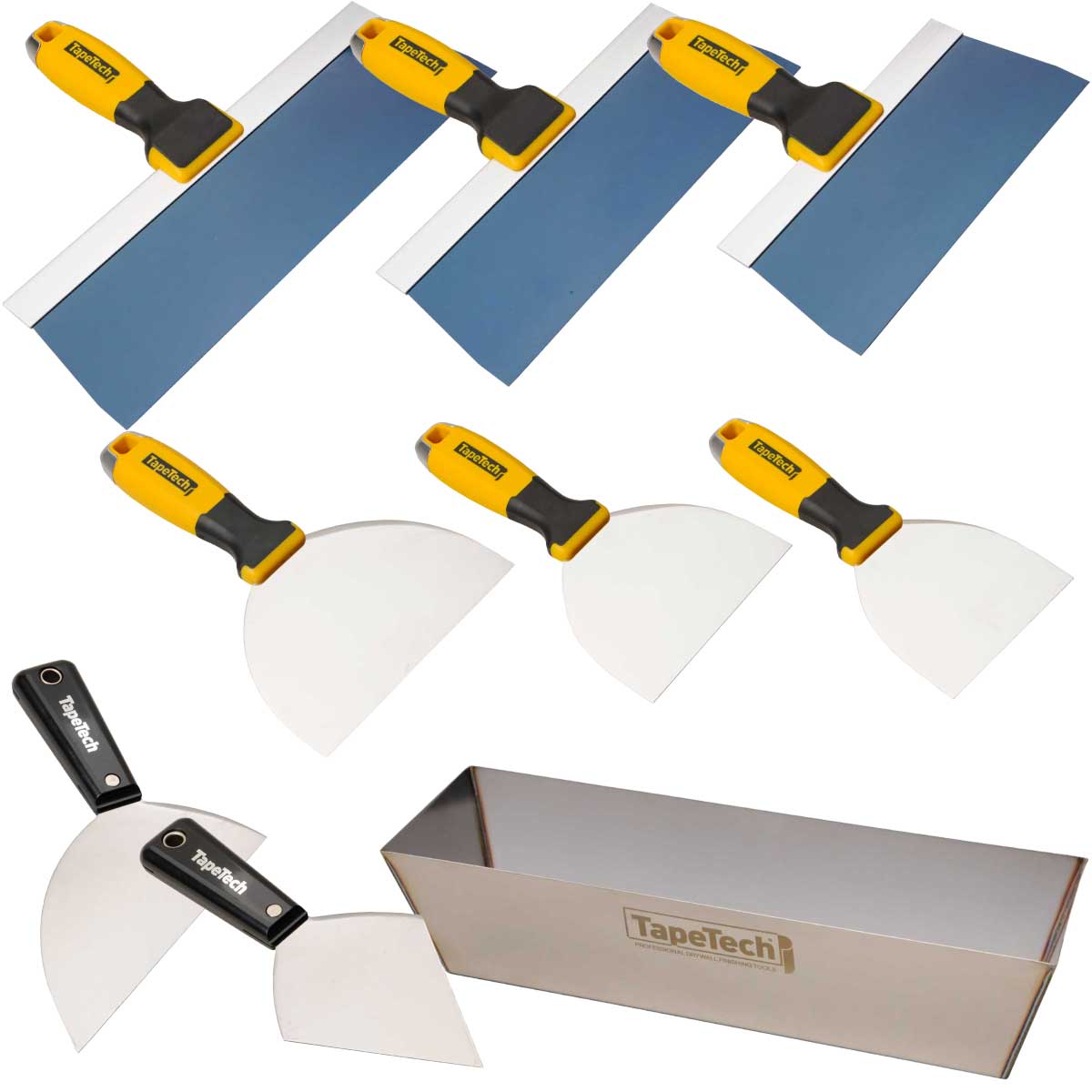 TapeTech Pro Blue Steel Taping/Joint Knife Hand Tool Set | All-Wall.com
