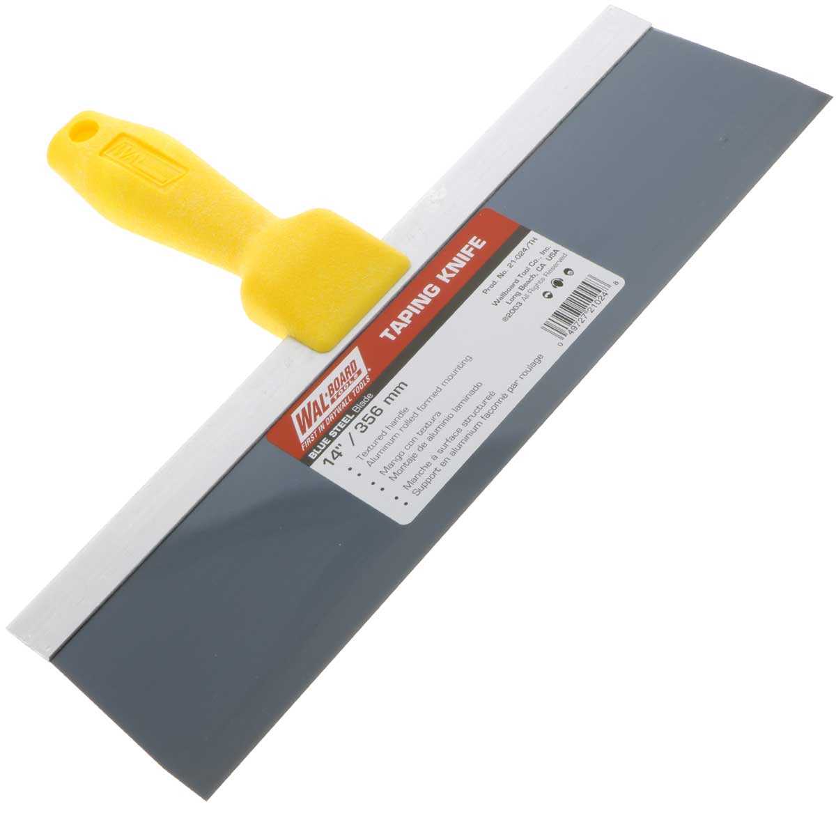 Wal-Board 14" Blue Steel Textured Handle Drywall Taping Knife 21-024