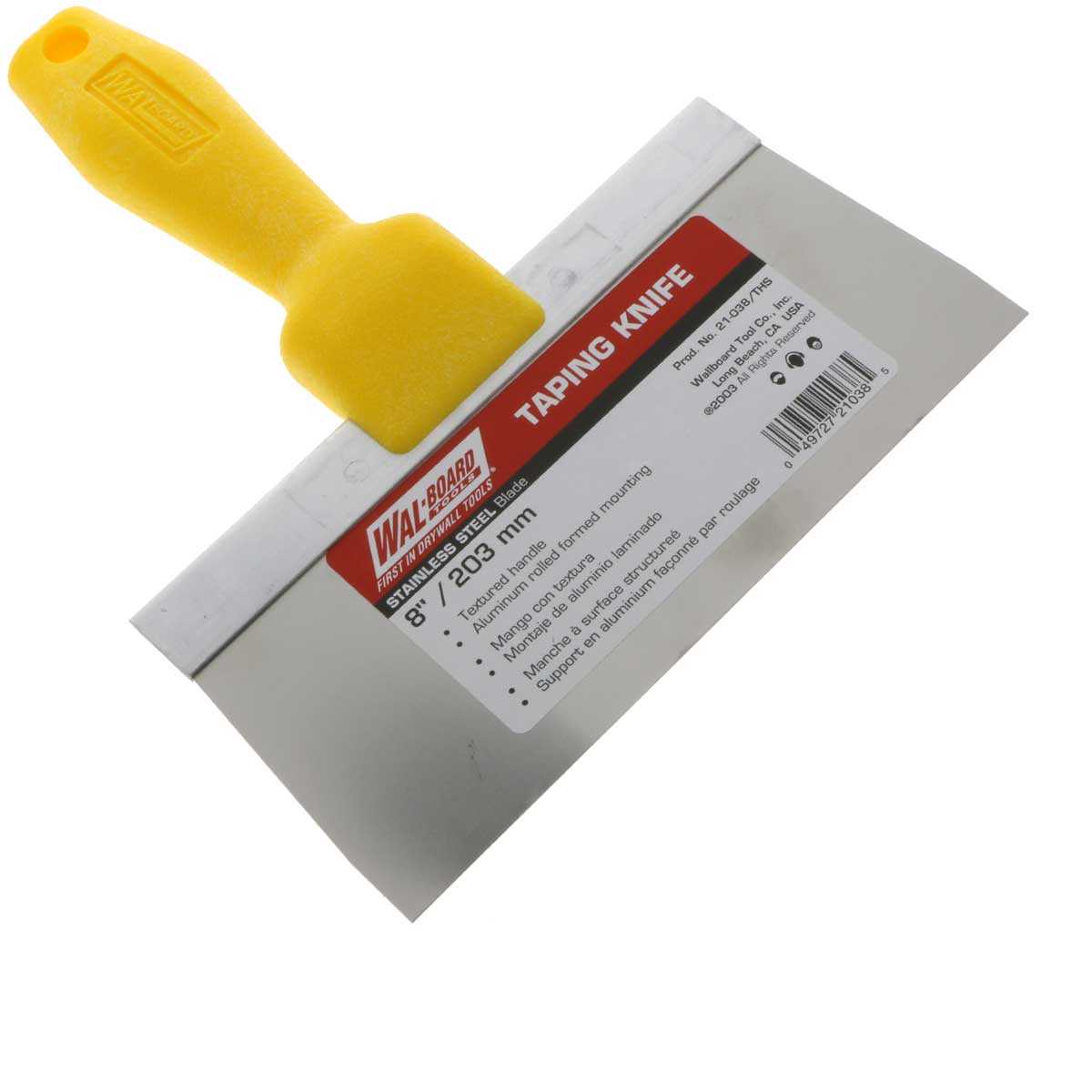 Wal-Board 8" Stainless Steel Textured Handle Drywall Taping Knife 21-038